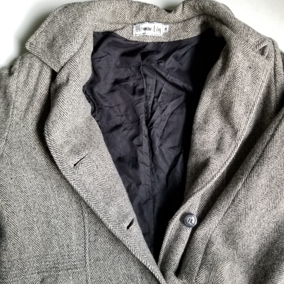 Herman Kay | Jackets & Coats | Vtg Herman Kay Wool Herringbone Winter ...
